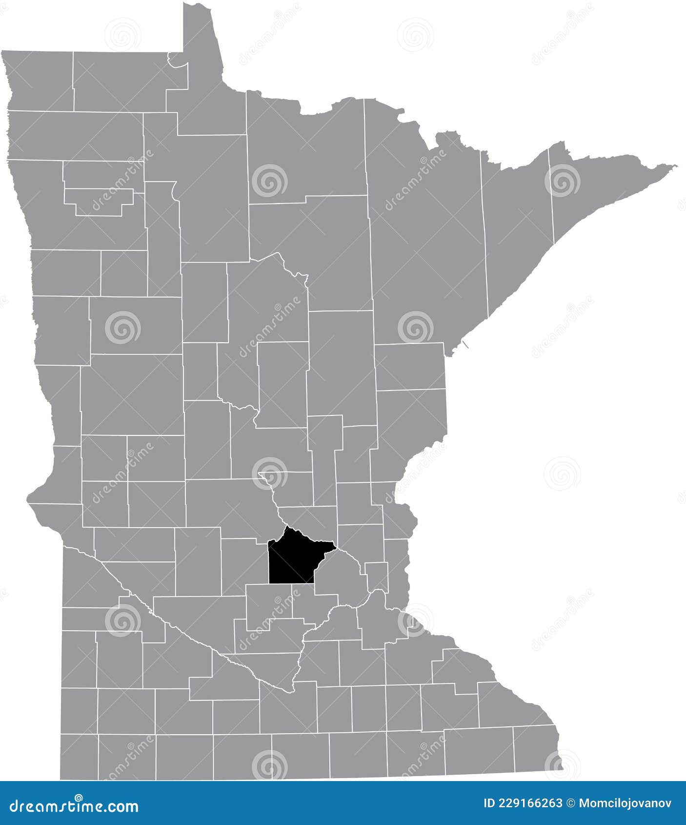 Location Map of the Wright County of Minnesota, USA Stock Vector ...