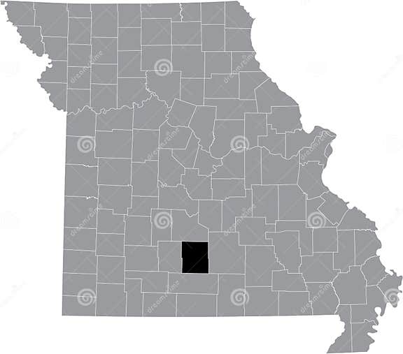 Location Map of the Wright County of Missouri, USA Stock Vector ...