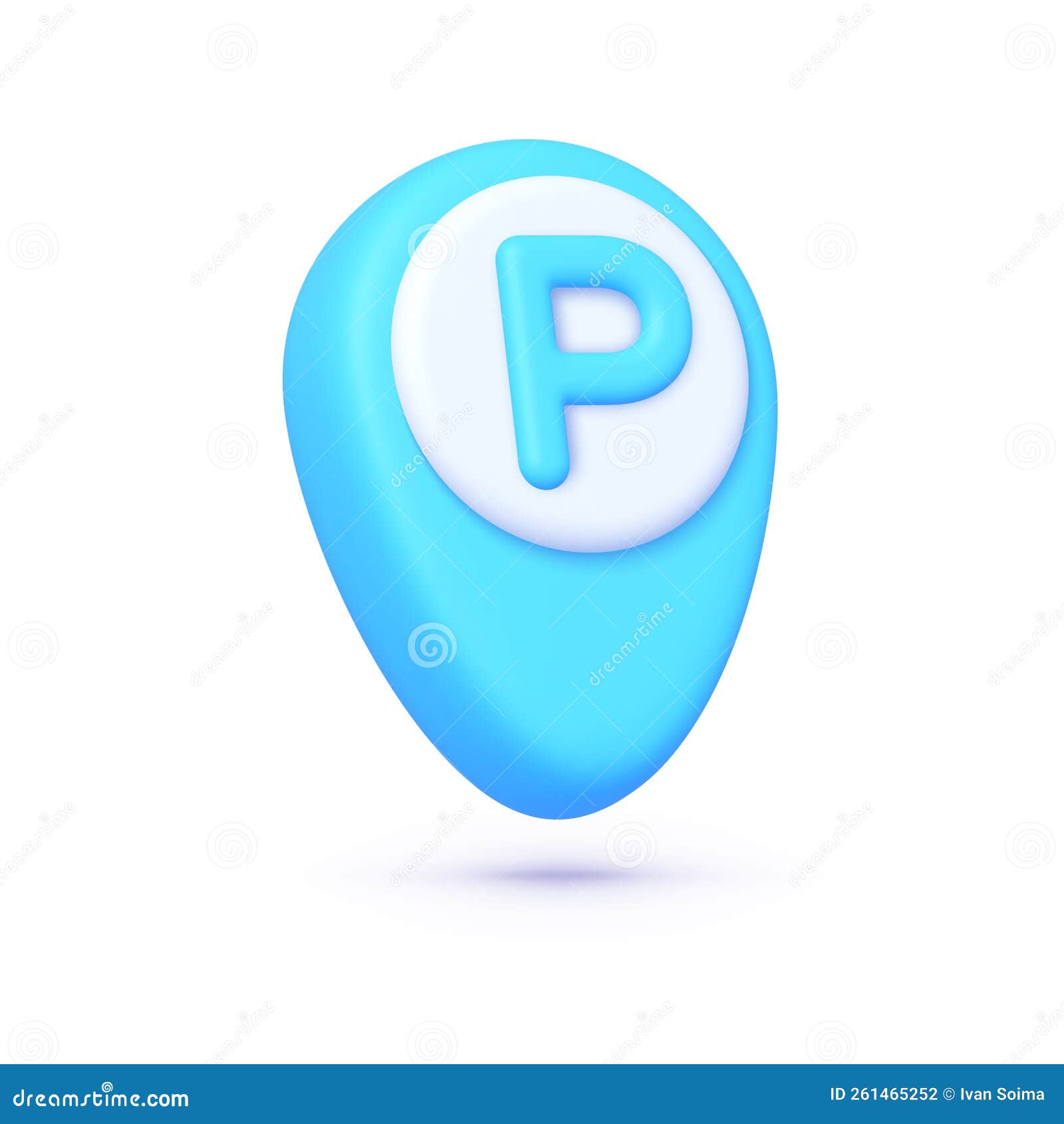 Location Mark, Destination Pointer with Letter P. Parking Sign ...