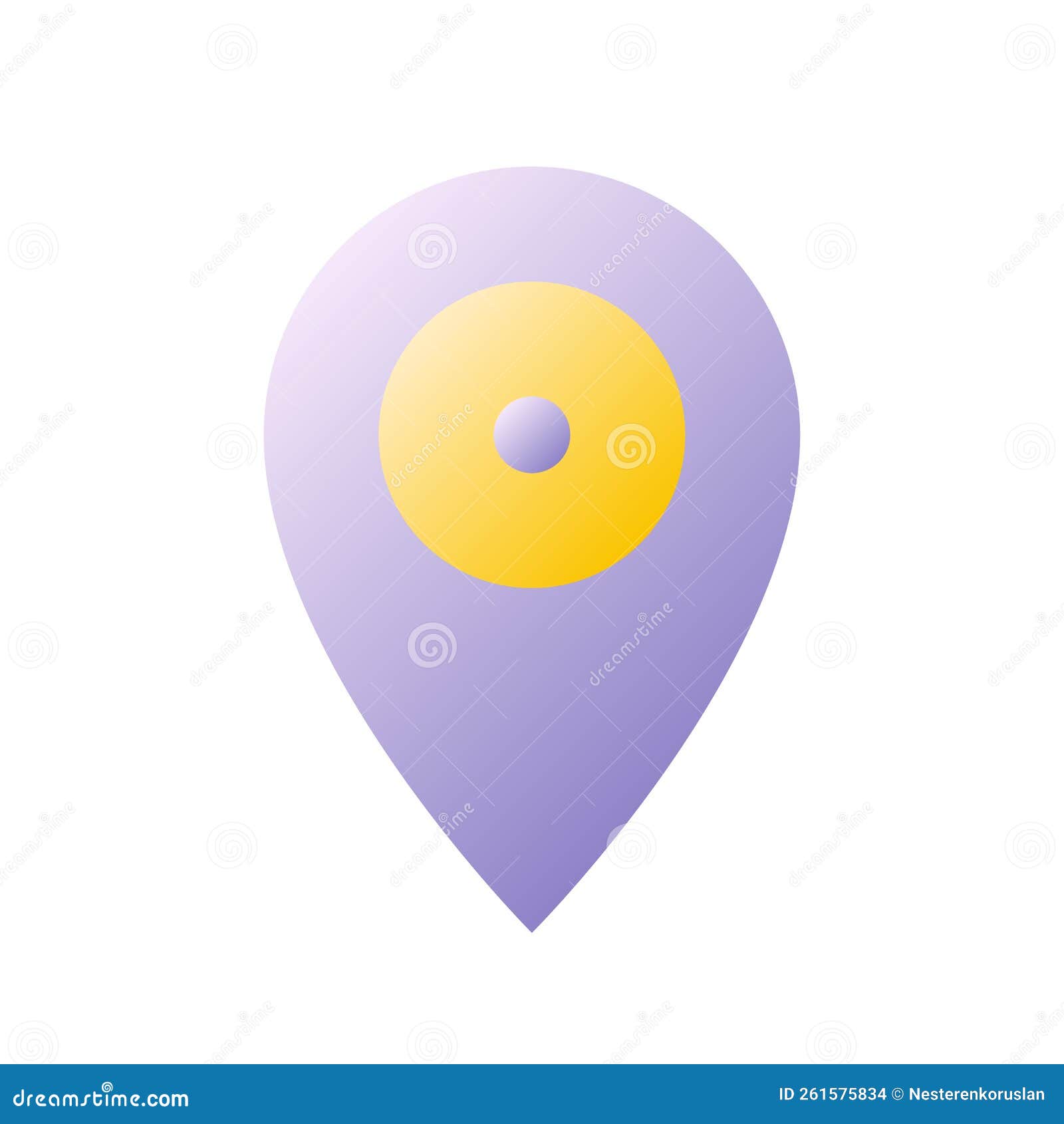 Location Mark Flat Gradient Two-color Ui Icon Stock Vector - Illustration of location, concept ...