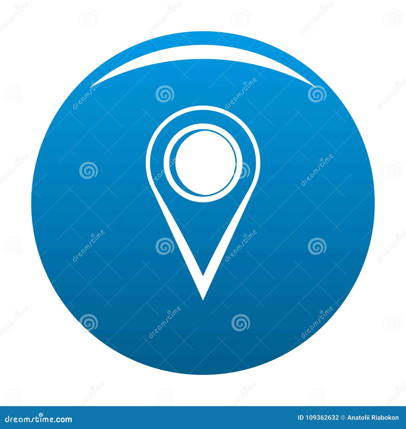 Location Mark Icon Blue Vector Stock Vector - Illustration of sign ...