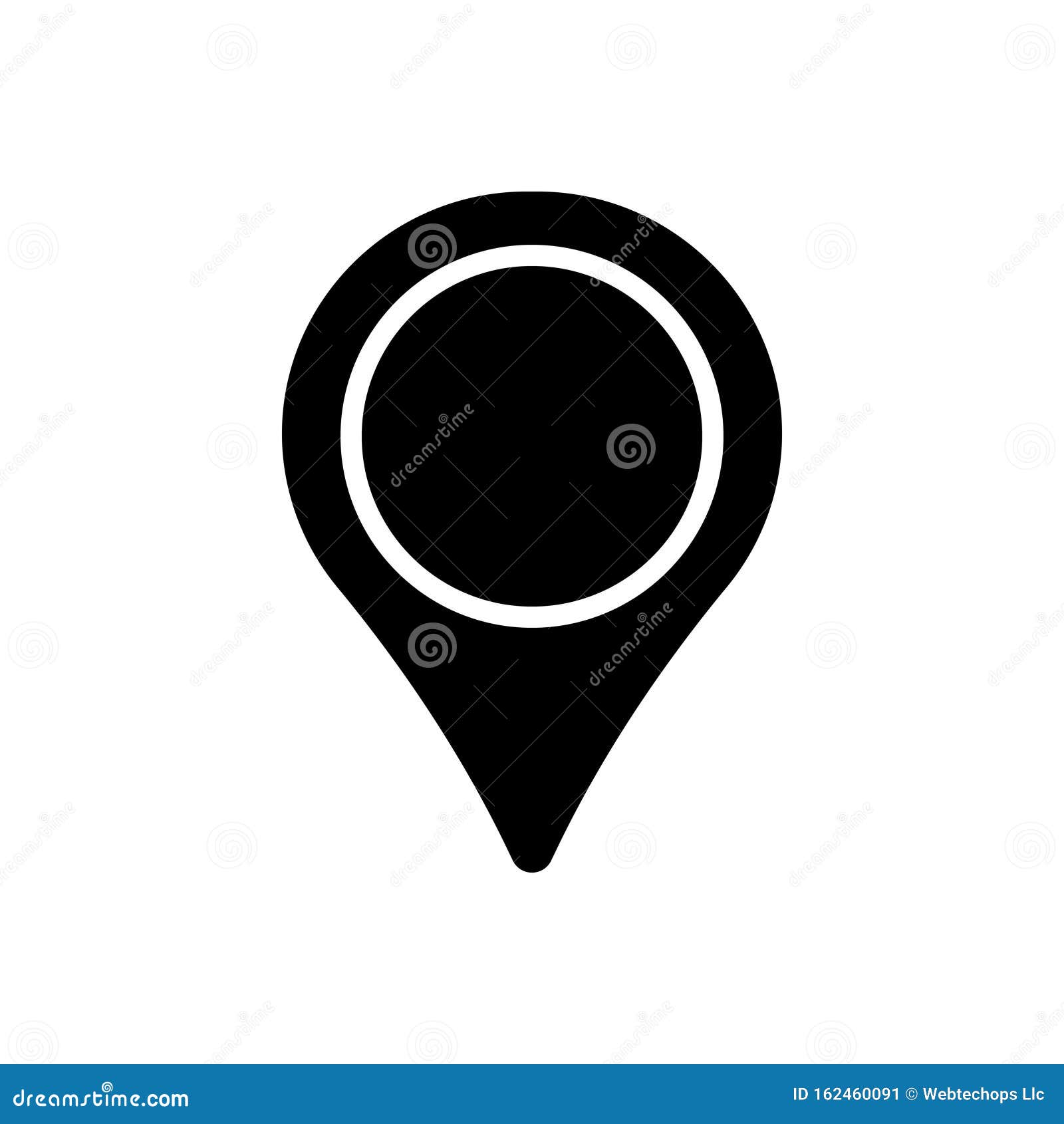 Black Solid Icon for Location Mark, Place and Gps Stock Illustration ...