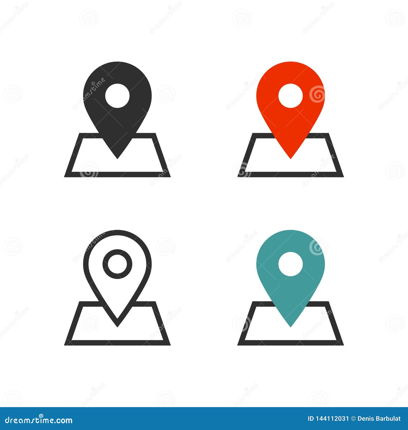 Location, mark on the map stock vector. Illustration of icon - 144112031