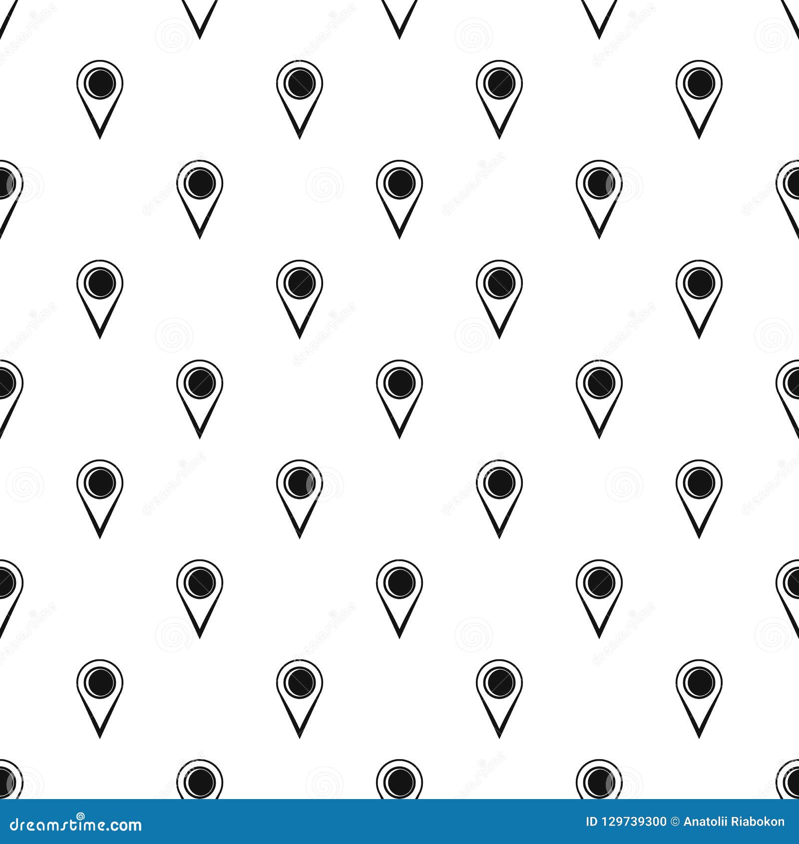 Location Mark Pattern Seamless Vector Stock Vector - Illustration of ...