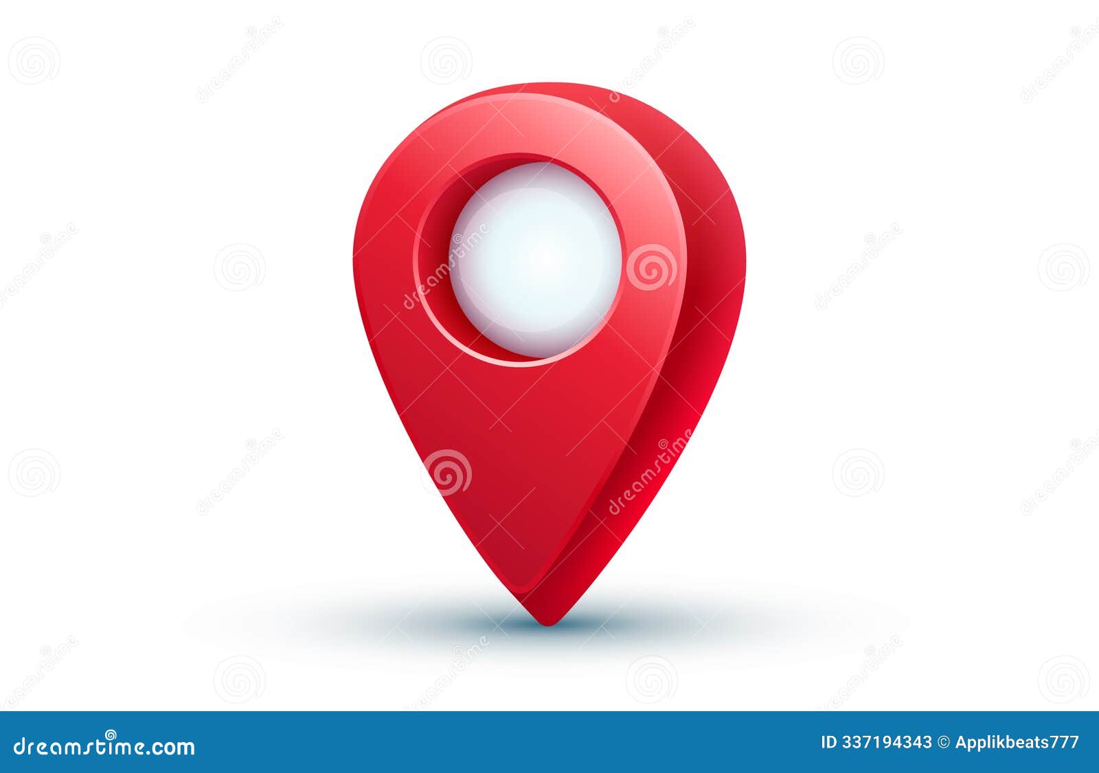 Location Mark Point, Red 3d Symbol, Map Search. Vector Illustration ...