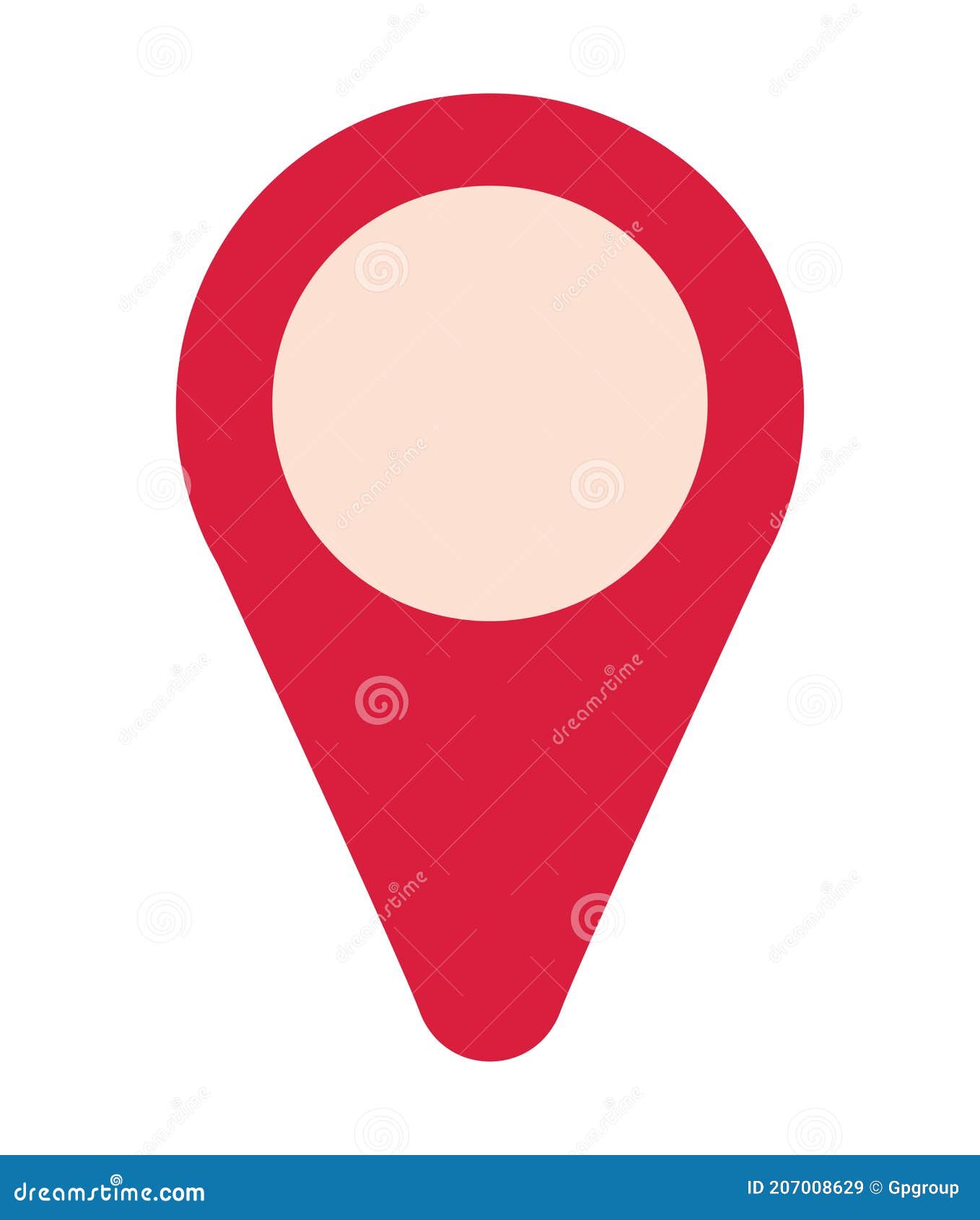 Location Mark with a Red Color Stock Vector - Illustration of draw ...