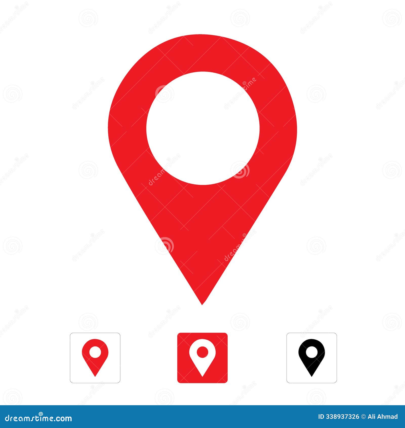 Location Marker, Location Icon Red Marker, Location Map Symbol. Stock ...
