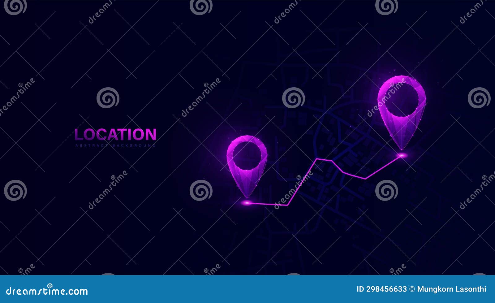 Location Marking with a Pin on the Map. Navigation Locator Map. GPS ...