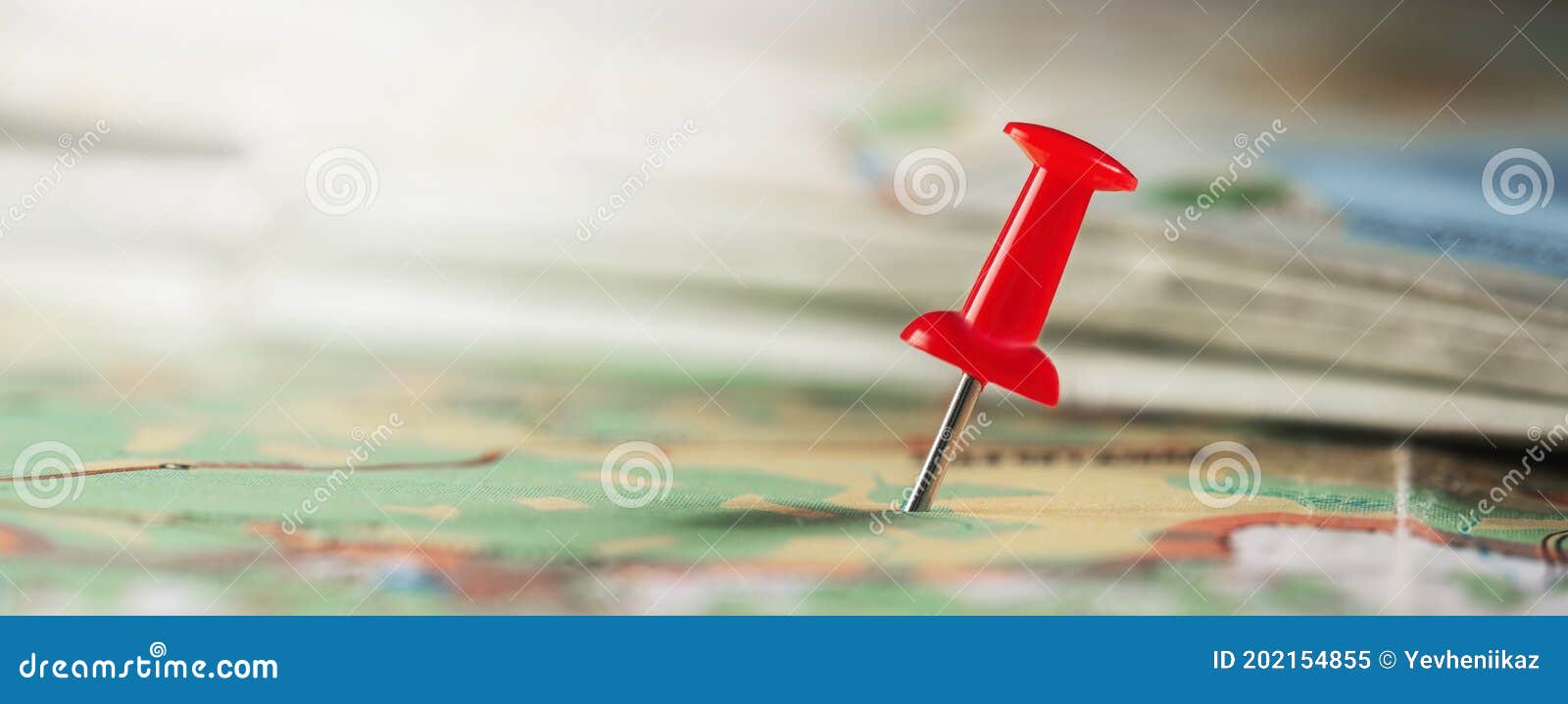 Location Marking with Pin on Map. Travel and Journey Concept Stock ...