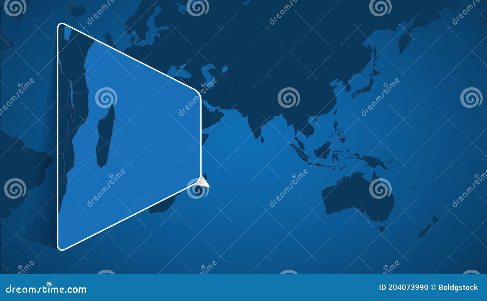 Location of Mauritius on the World Map with Enlarged Map of Mauritius ...