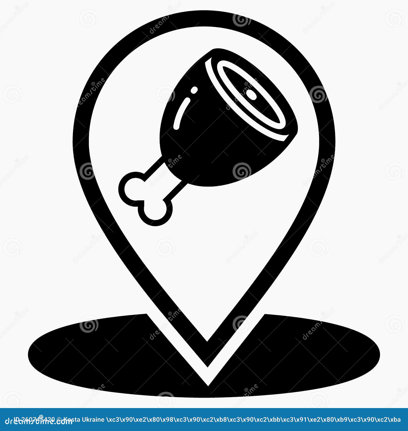 The Location of the Meat. Sale of Meat Stock Vector - Illustration of ...