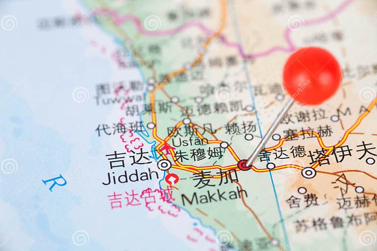 Location of Mecca, Saudi Arabia Stock Image - Image of geography, city ...