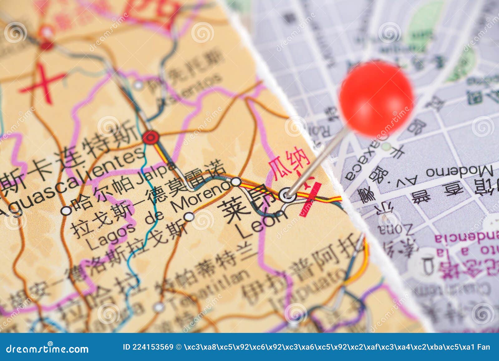 Location of the Mexican City of Leon on the Map Editorial Stock Image ...