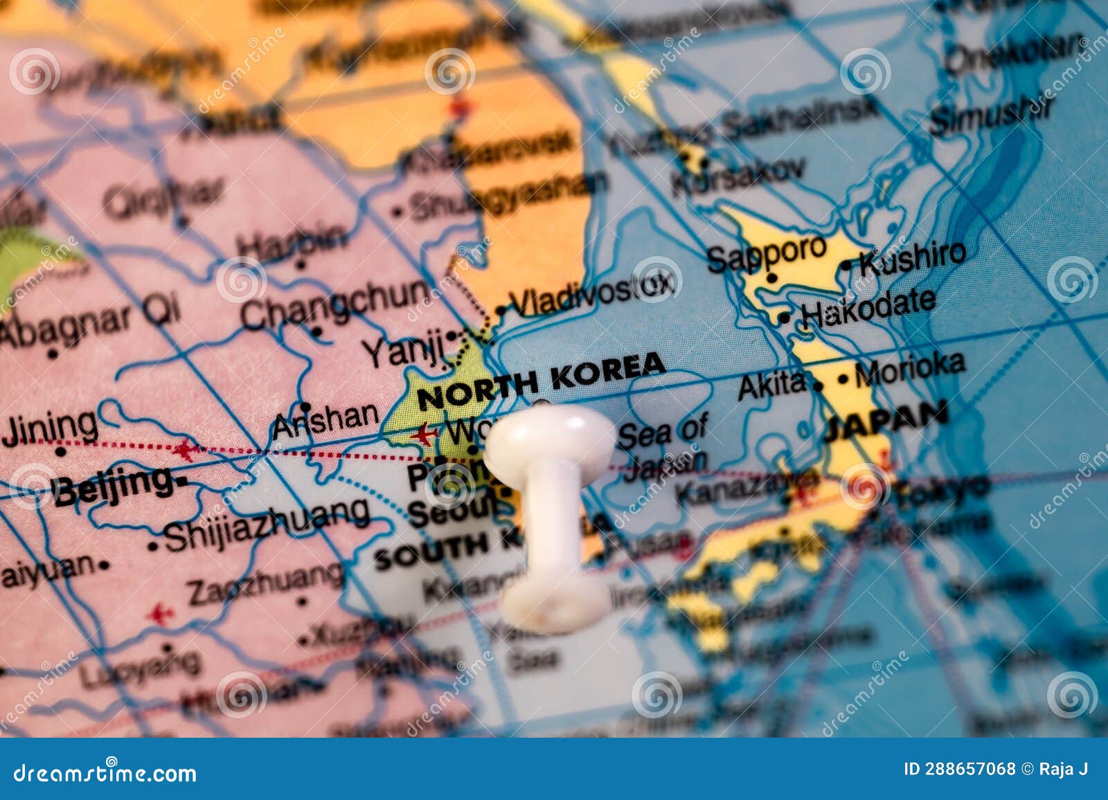 Location of North Korea in the World Stock Photo - Image of communist ...