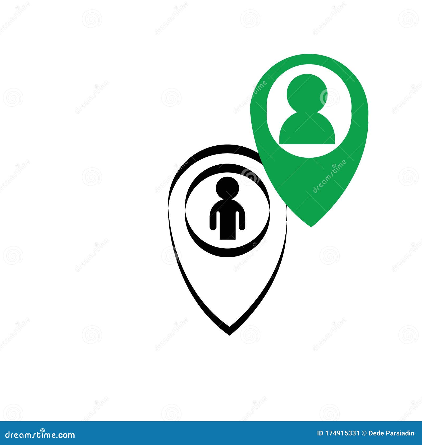 Location people icon stock illustration. Illustration of pointer ...