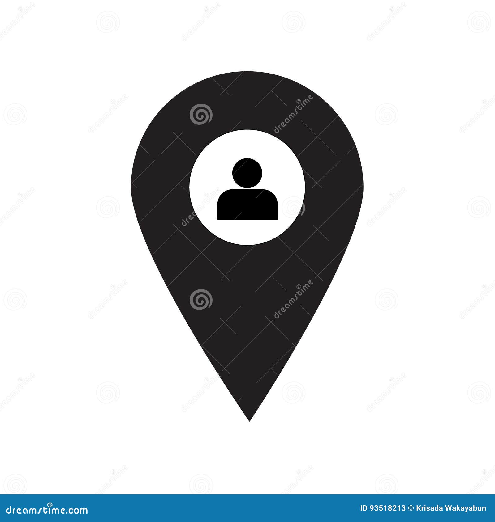 Location People Minimal Style Icon Vector Eps10 Stock Vector ...