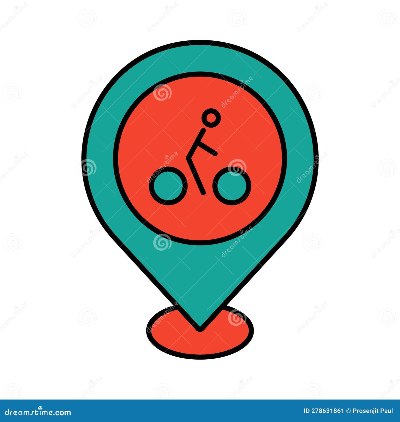 Location, Pin, Bicycle, Cycle Riding, Bicycle Riding Location Pin Icon ...