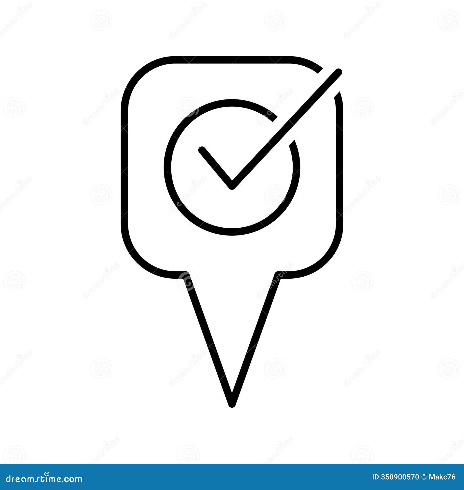 Location Pin and Check Mark Icon. GPS Navigator Pointer. Geolocation ...