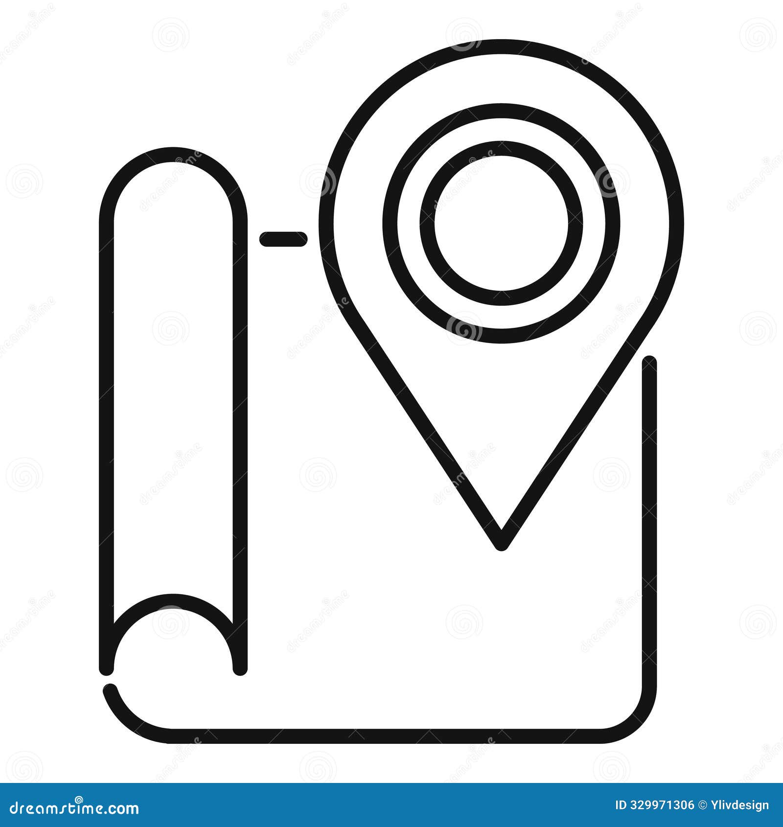 Location Pin Dropping on Digital Map for Navigation Stock Illustration ...