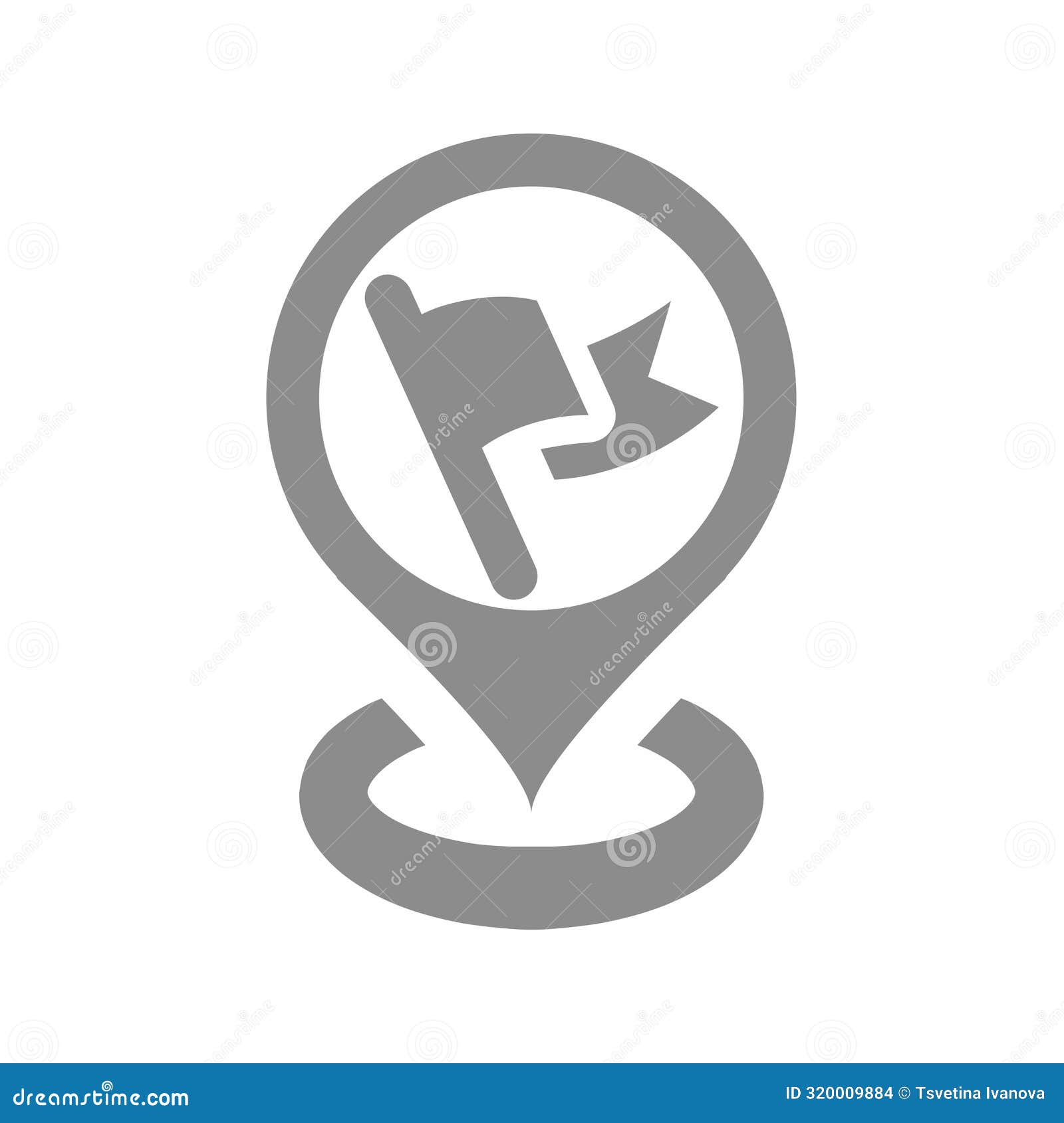 Location Pin and Flag Vector Icon Stock Vector - Illustration of ...