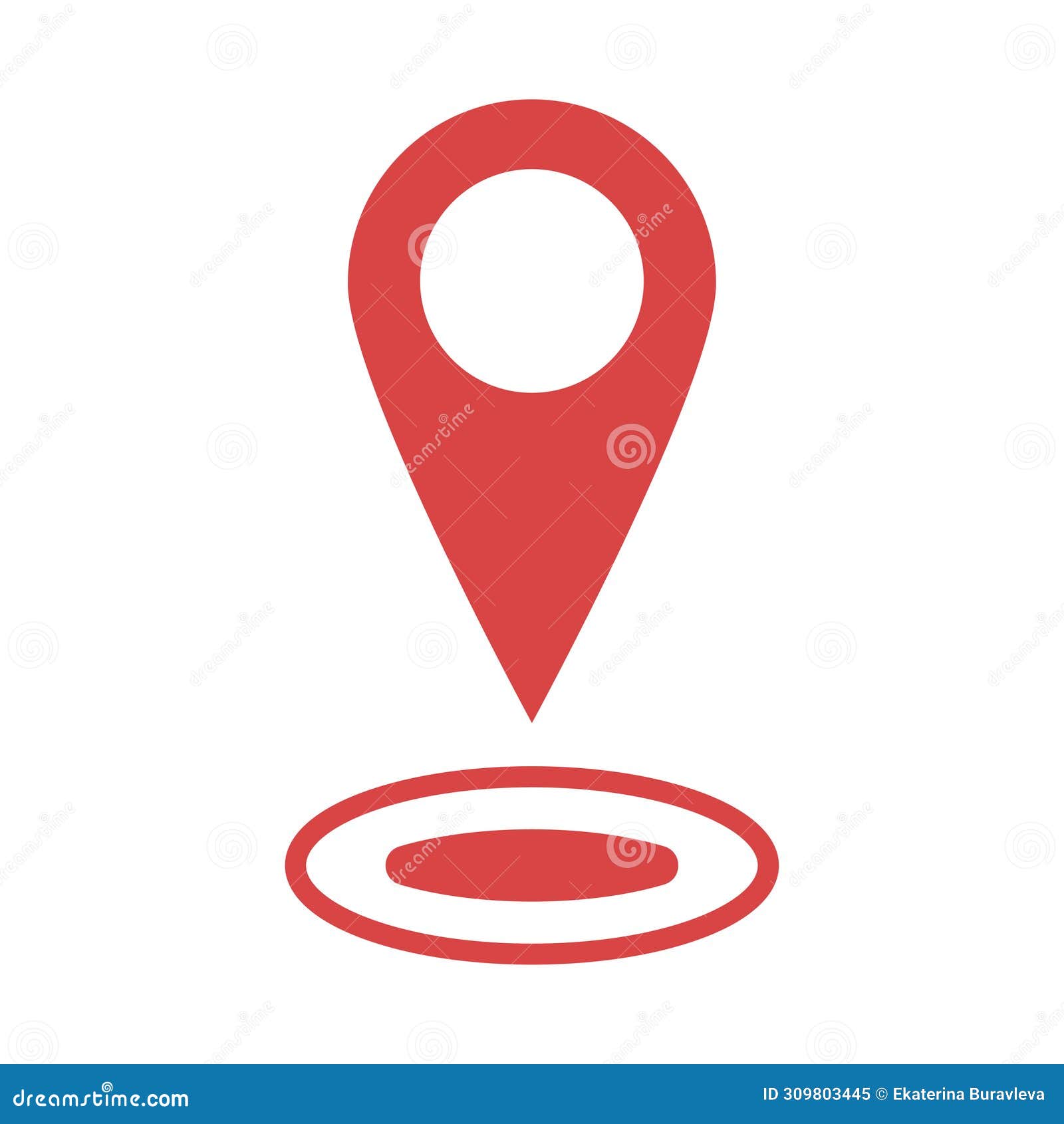 Location Pin, Geolocation Icon. Vector Illustration of the Designation ...