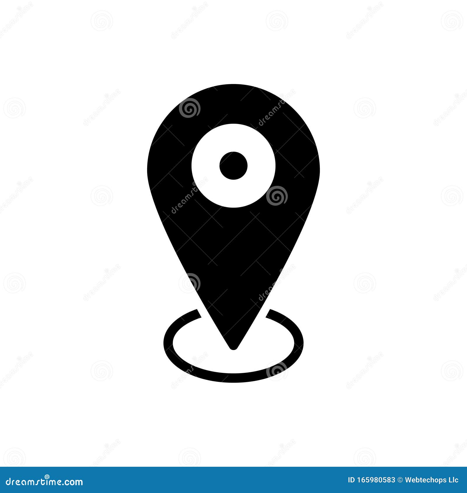 Black Solid Icon for Location Pin, Scene and Venue Stock Vector ...
