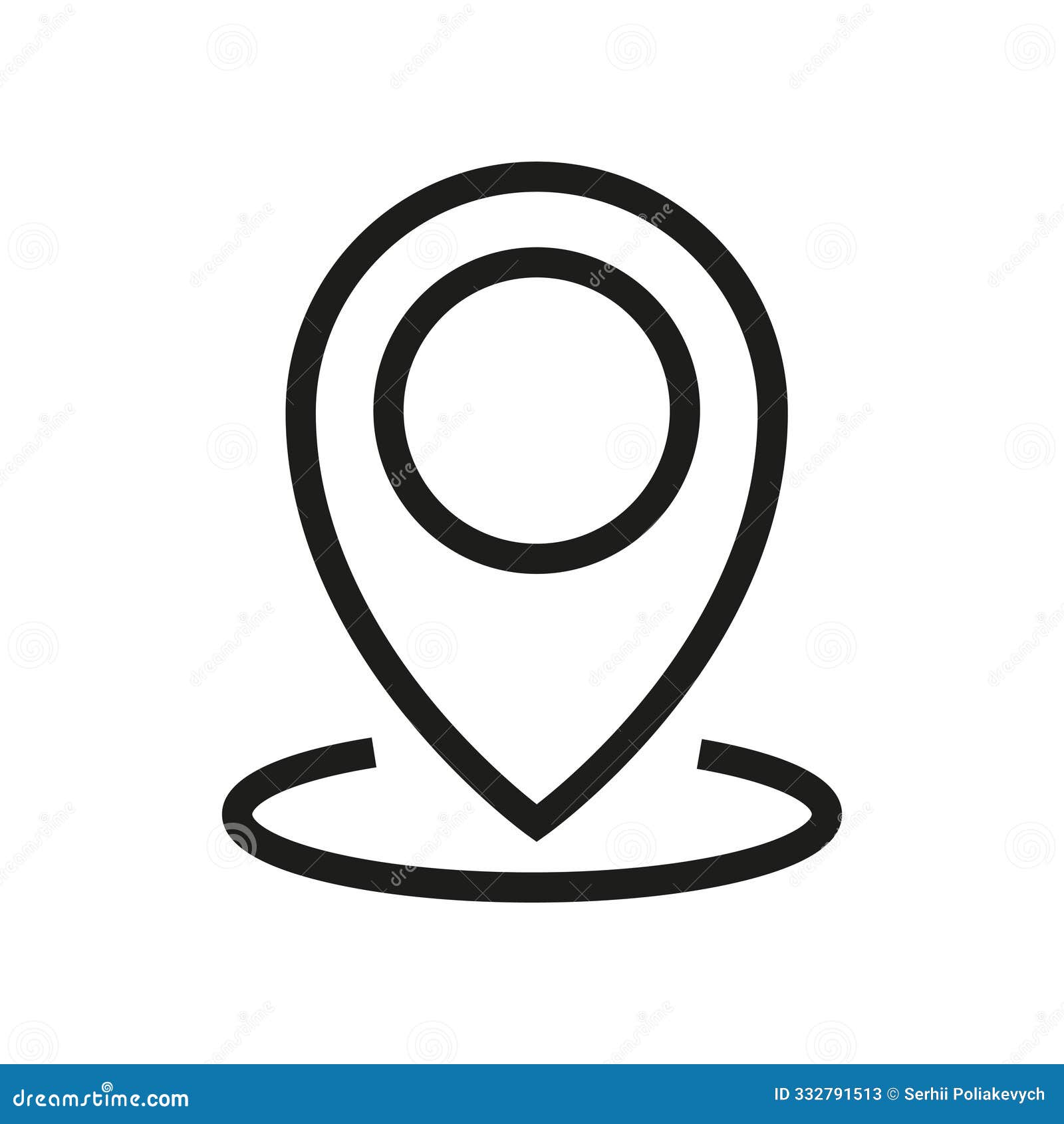 Location Pin Icon. Map Marker Symbol. Geolocation Vector. Simple ...
