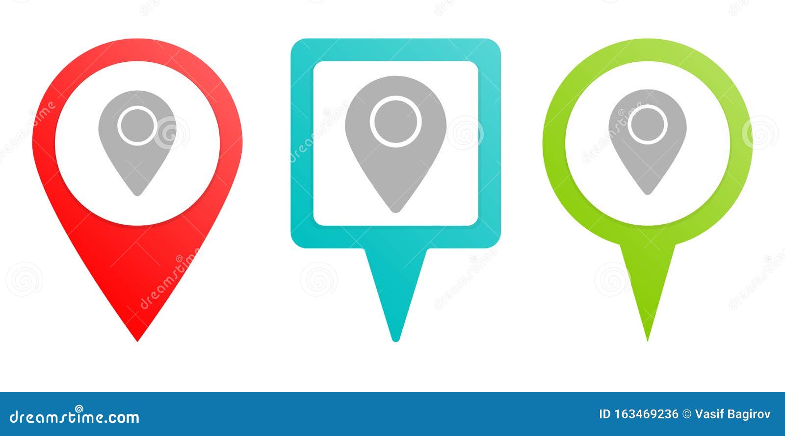 Location Pin Icon. Multicolor Pin Vector Icon Stock Illustration ...