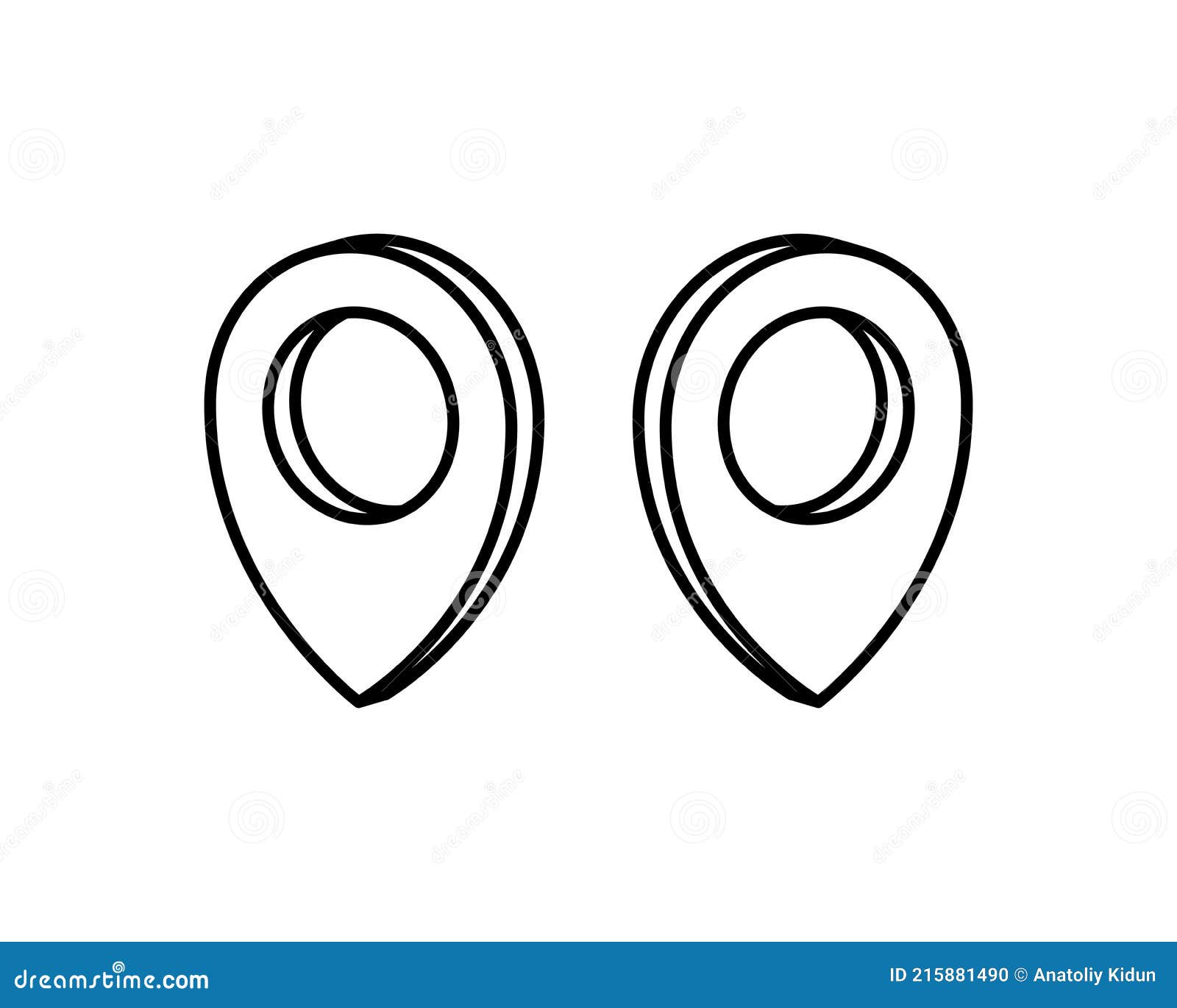 Location Pin Icon. Simple Outline Location Pin Vector Icon Stock Vector ...