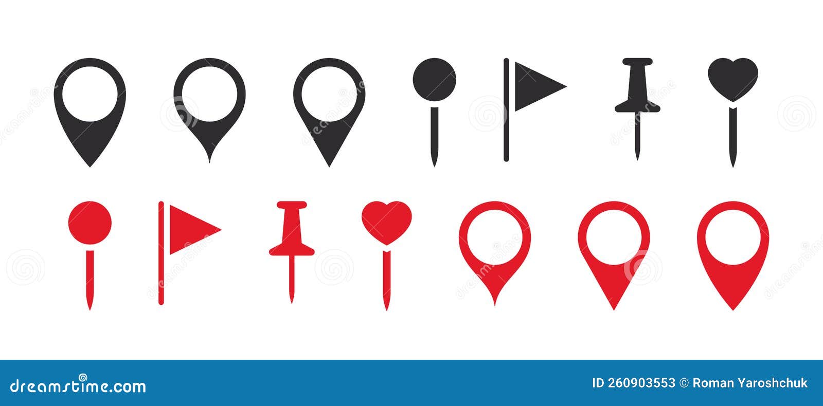 Location Pin Icons. Location Pointers Icons. Location Mark Icons Stock ...