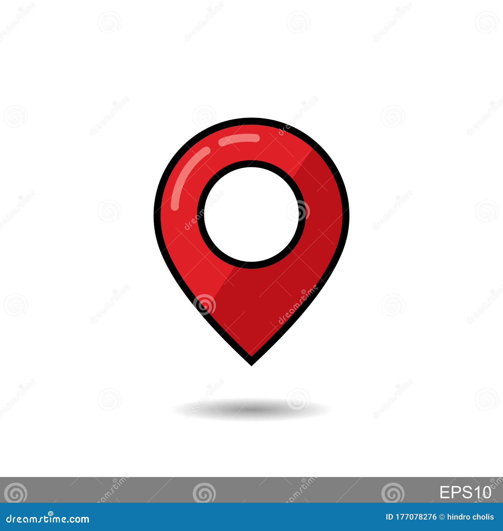 Location Pin.Map Pin Flat Design Style Modern Icon Stock Vector ...