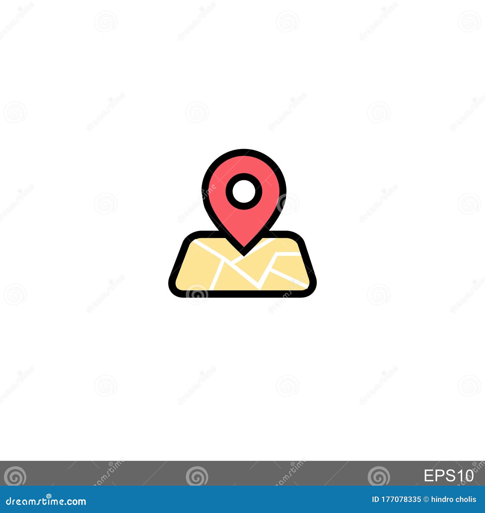 Location Pin.Map Pin Flat Design Style Modern Icon Stock Vector ...