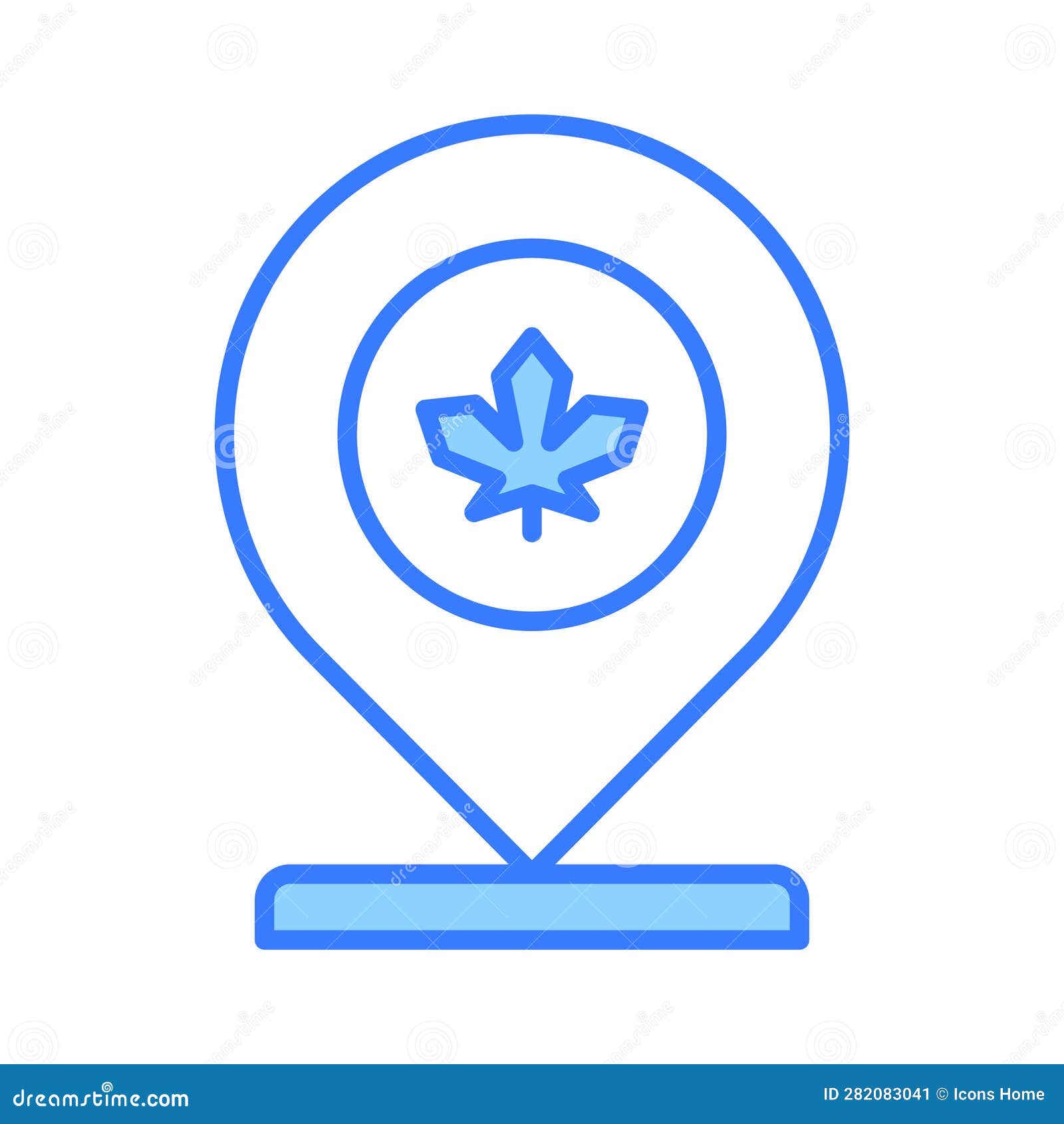 Location Pin with Maple Leaf, Icon of Canadian Location in Modern Style ...