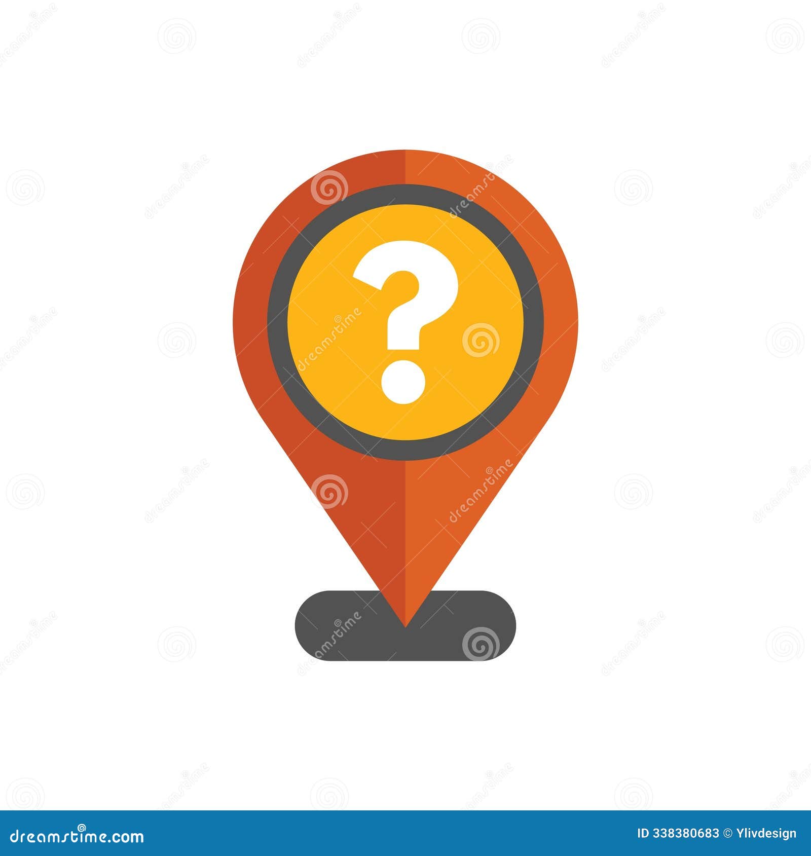 Location Pin is Pointing at an Unknown Destination Stock Illustration ...