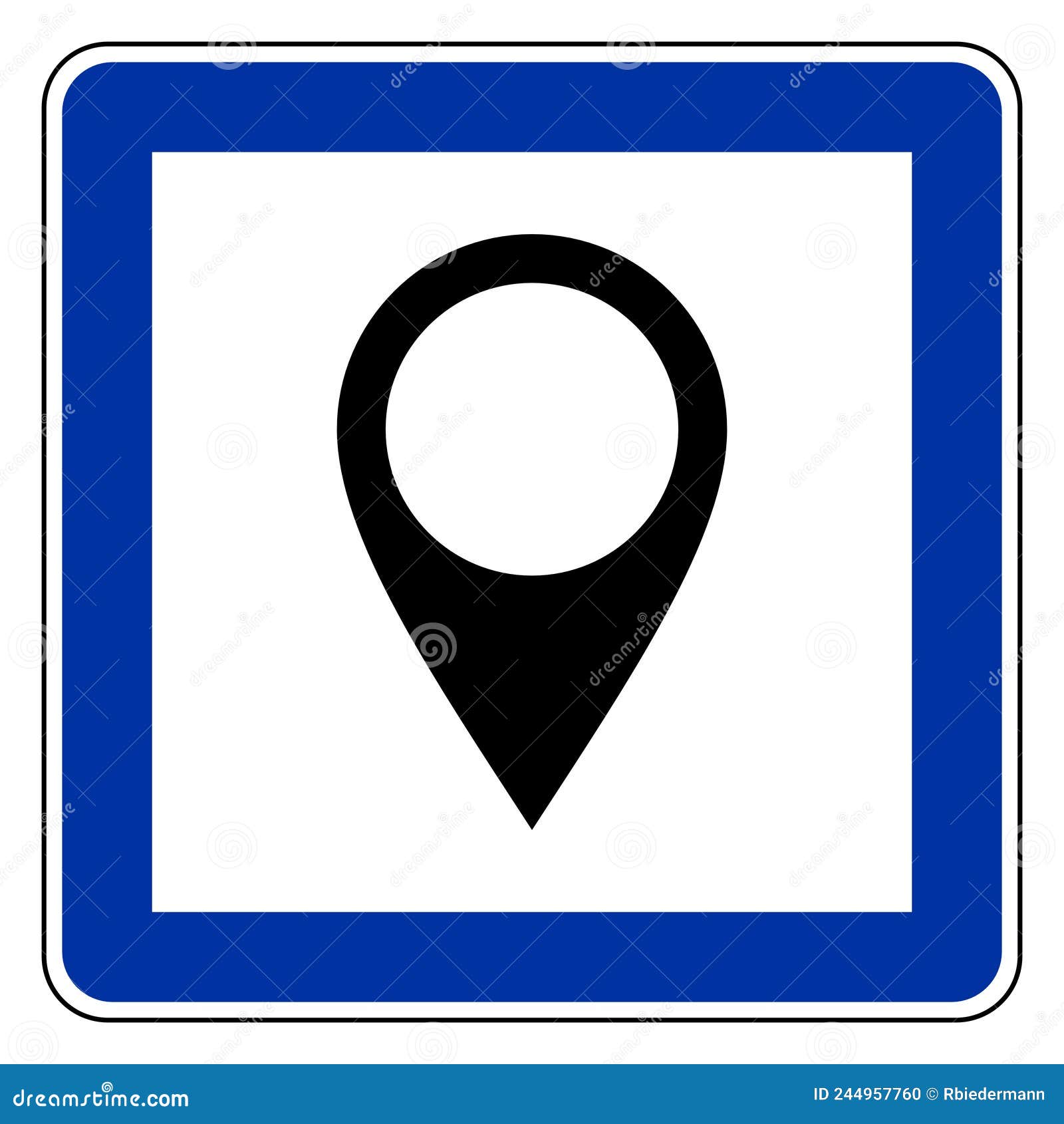 Location pin and road sign stock vector. Illustration of graphic ...