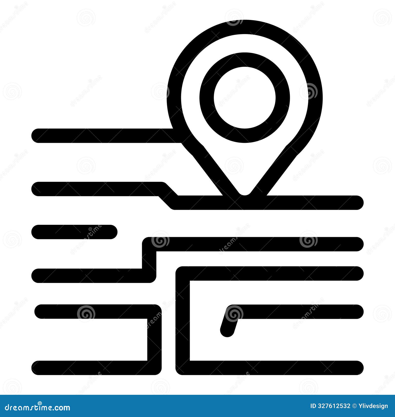 Location Pin Showing Destination on a City Map Stock Vector ...