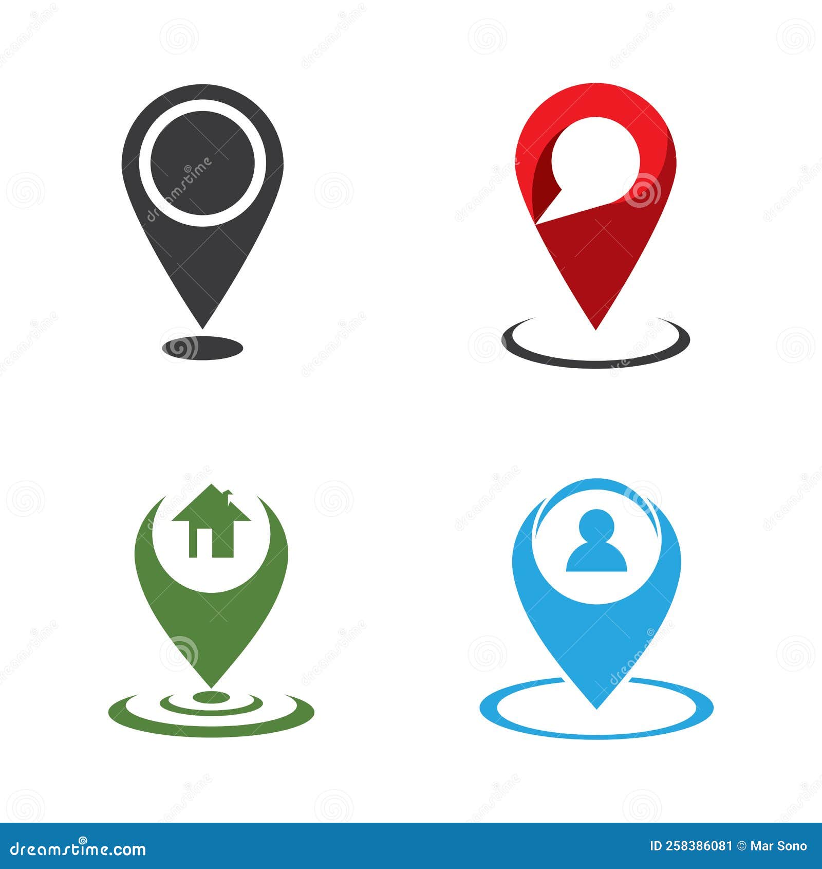 Location Point Icon Vector Illustration Stock Vector - Illustration of ...