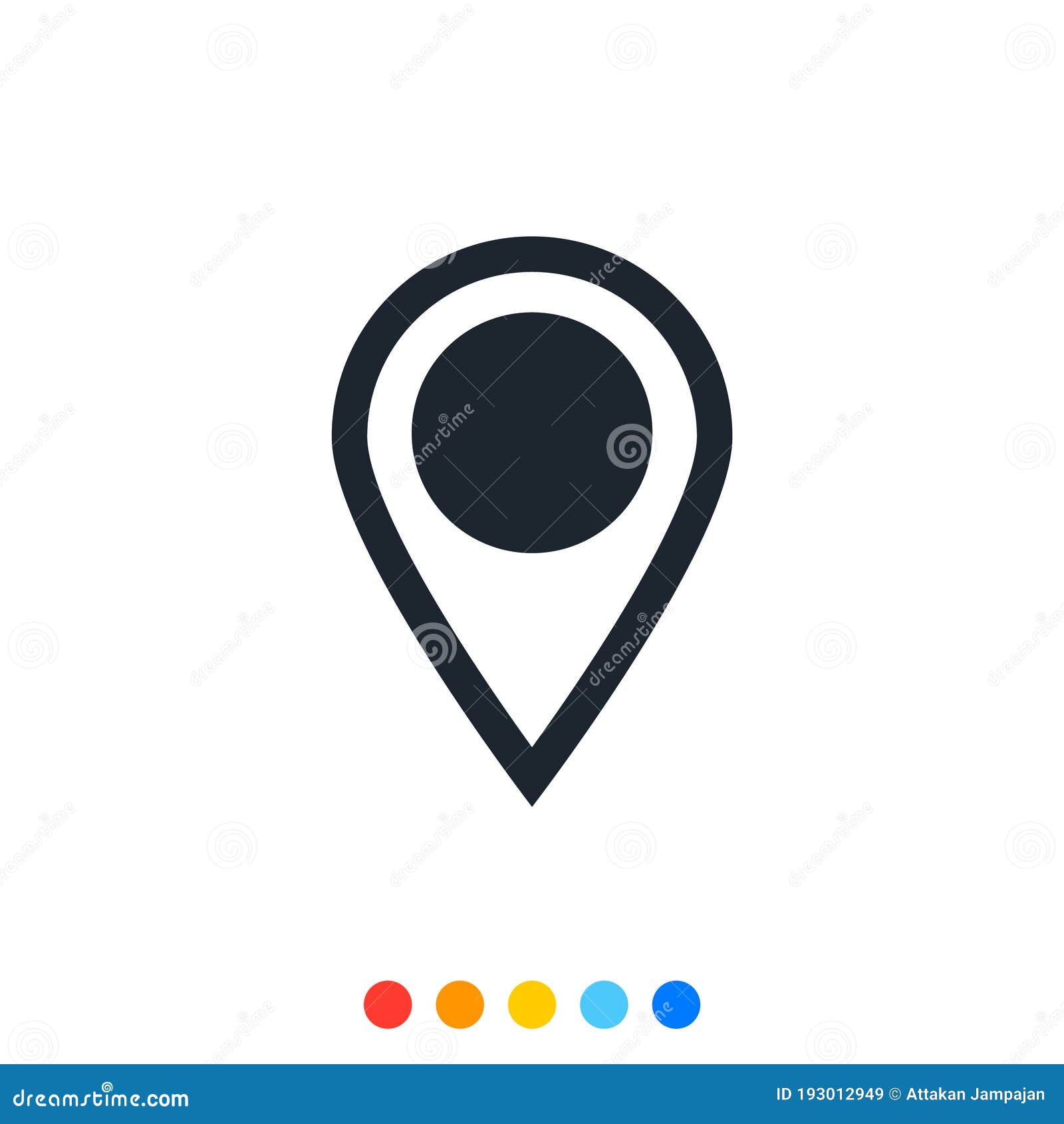 Location Point Icon,Vector and Illustration Stock Vector - Illustration ...