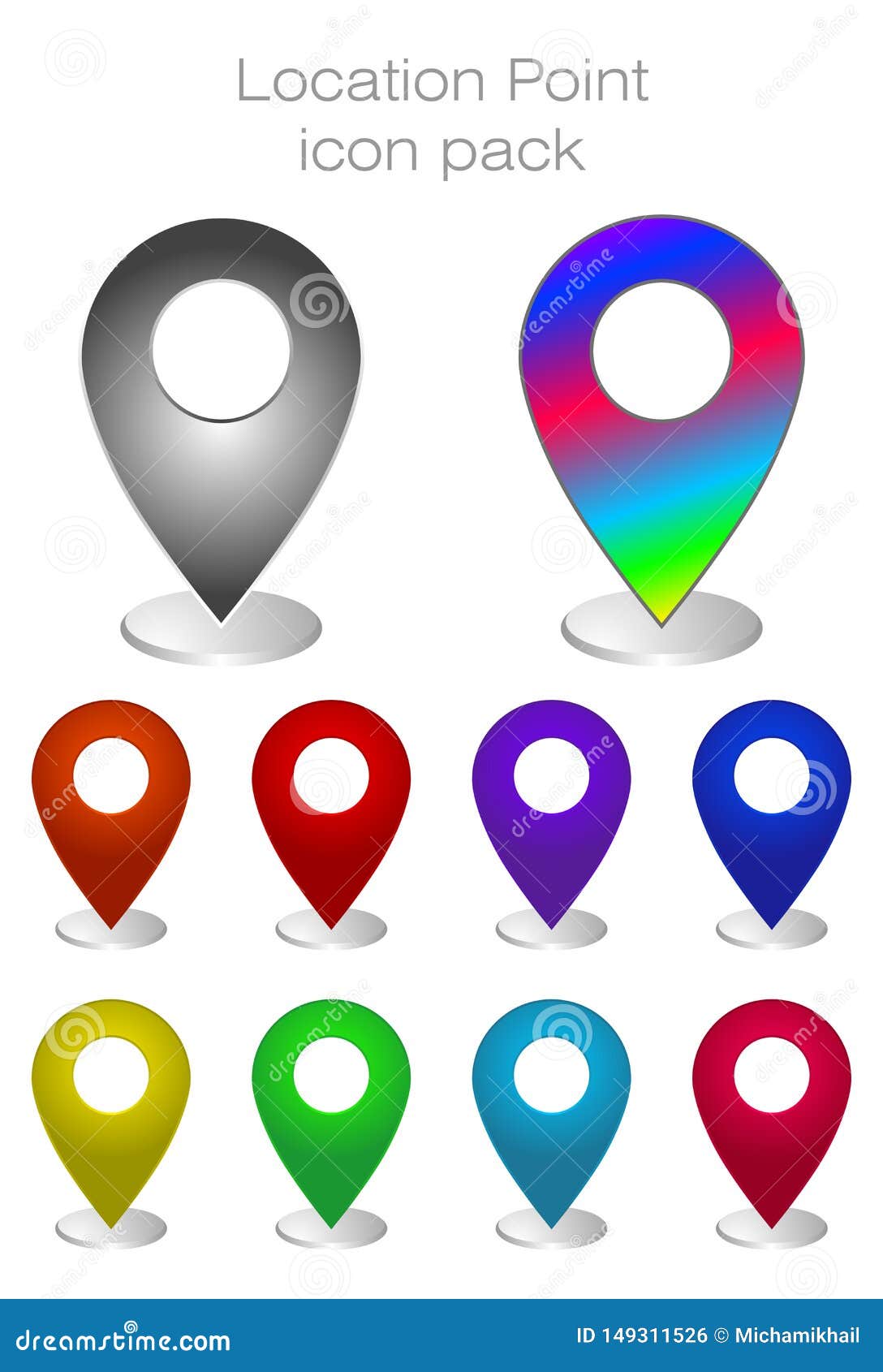 Location point icons pack stock vector. Illustration of icons - 149311526