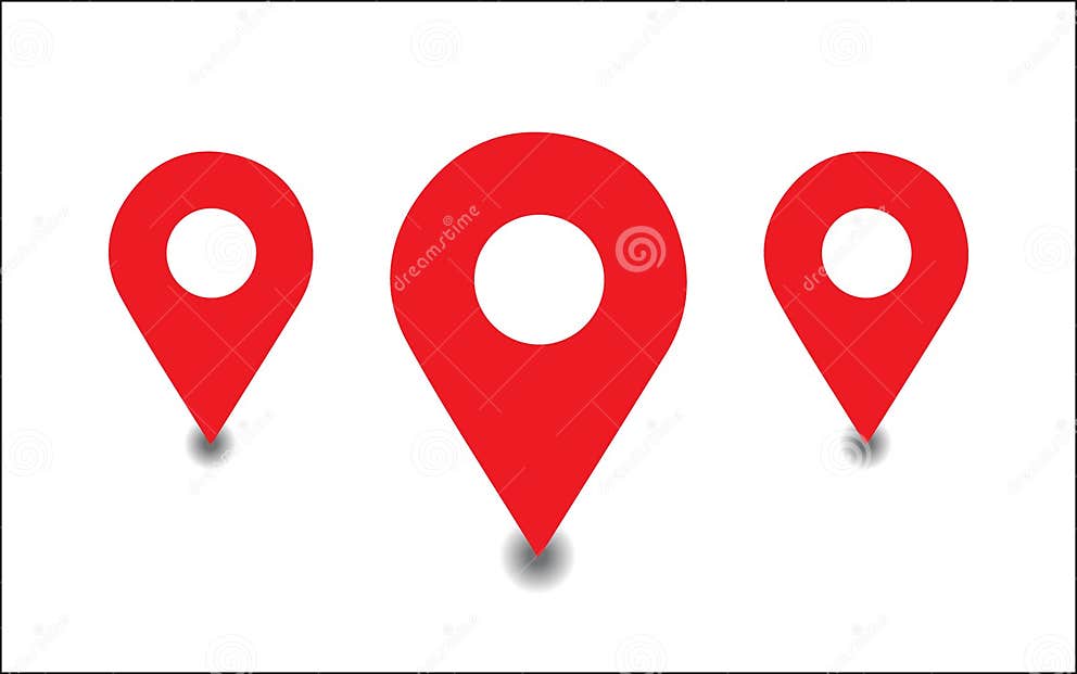 3 Location Pointer Clip Art Location Map Symbol. Stock Vector ...