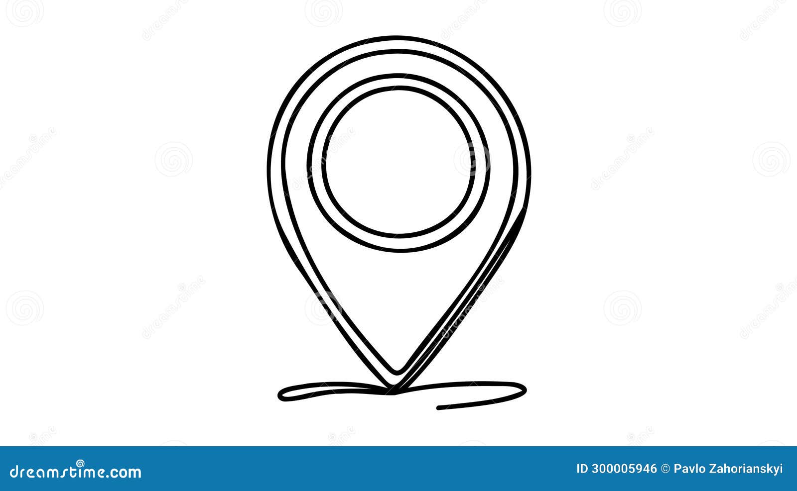 Location Pointer Continuous One Line Drawing. GPS Navigation Line Route ...