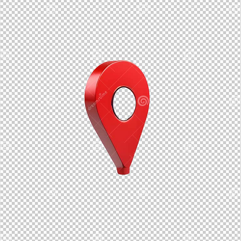 Location Pointer 3d Render Isolated on Transparent Background Stock ...