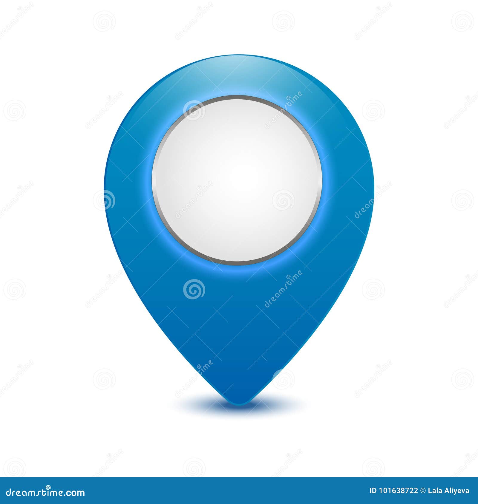 Location Pointer Icon Vector. Blue Location Icon Stock Vector ...