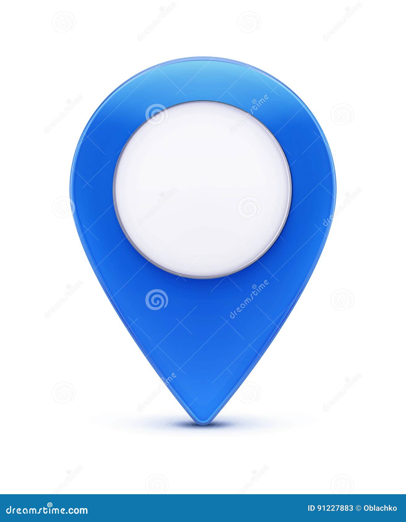 Location pointer icon stock vector. Illustration of blank - 91227883