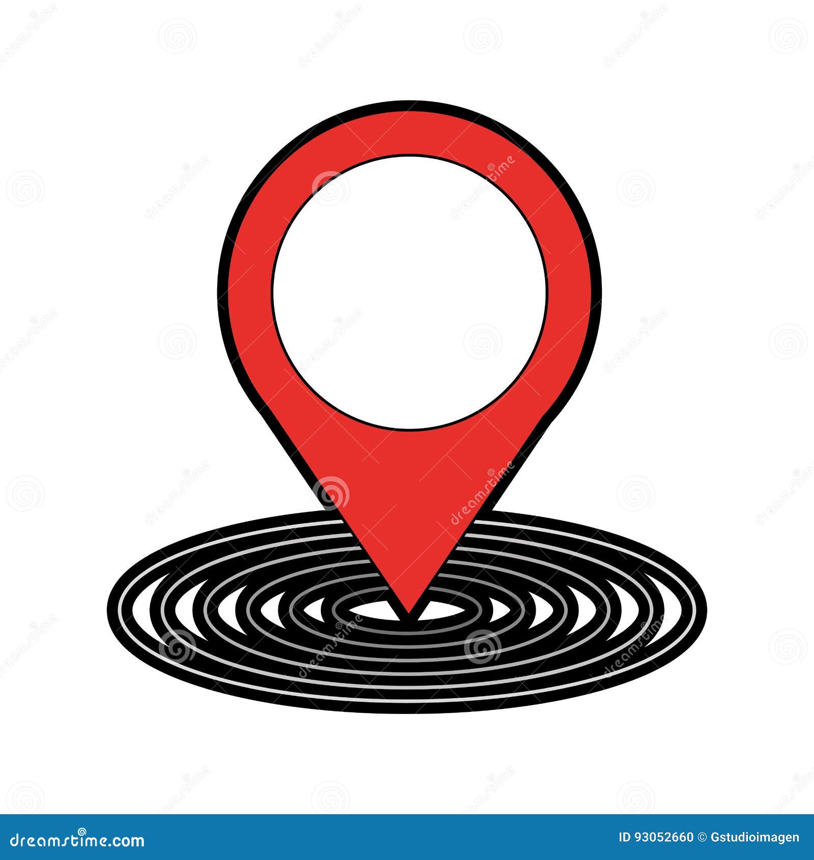 Location Pointer Isolated Icon Stock Vector - Illustration of pointer ...