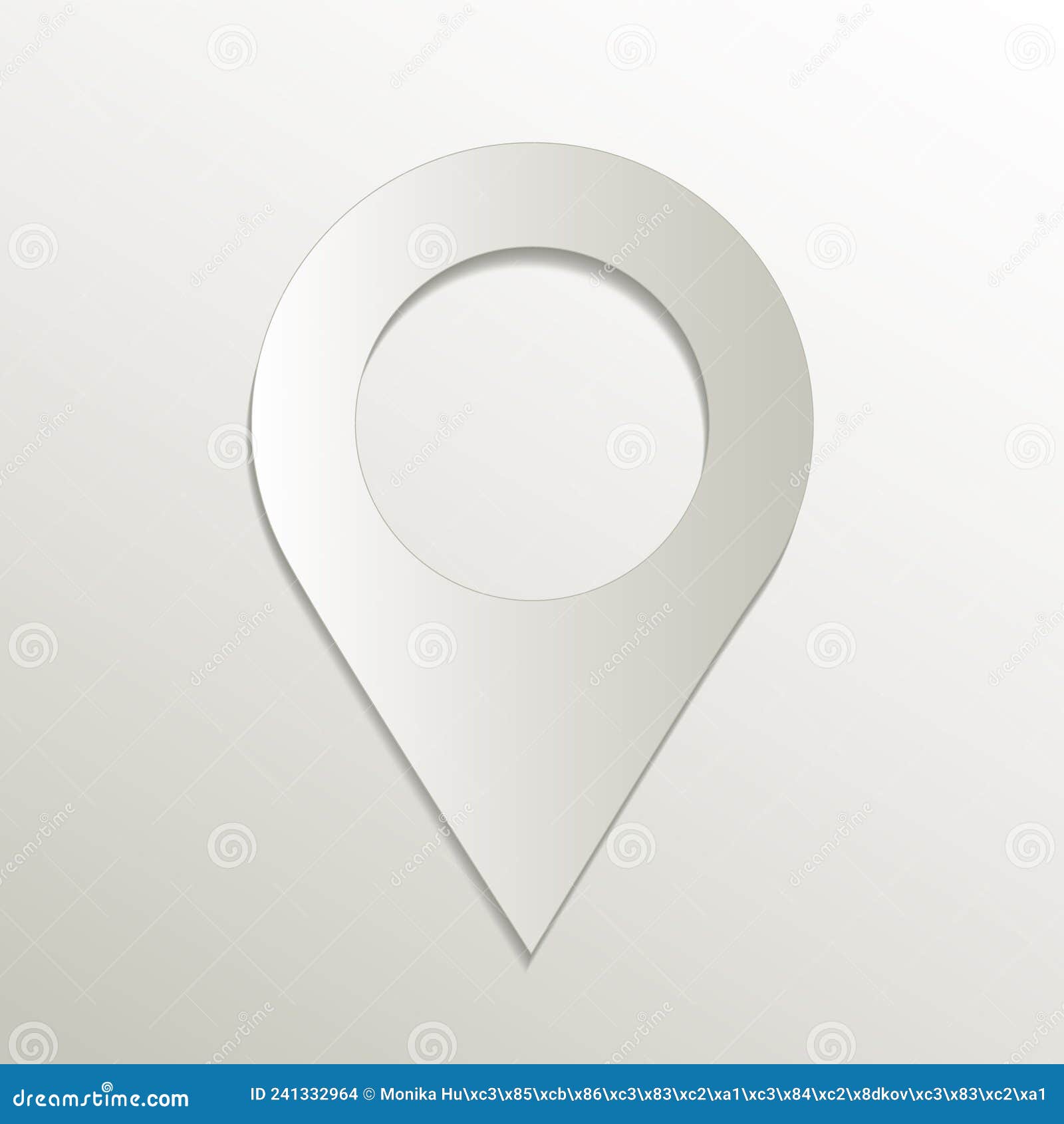 Location Pointer, Symbol Icon, Card Paper 3D Natural Stock Vector ...
