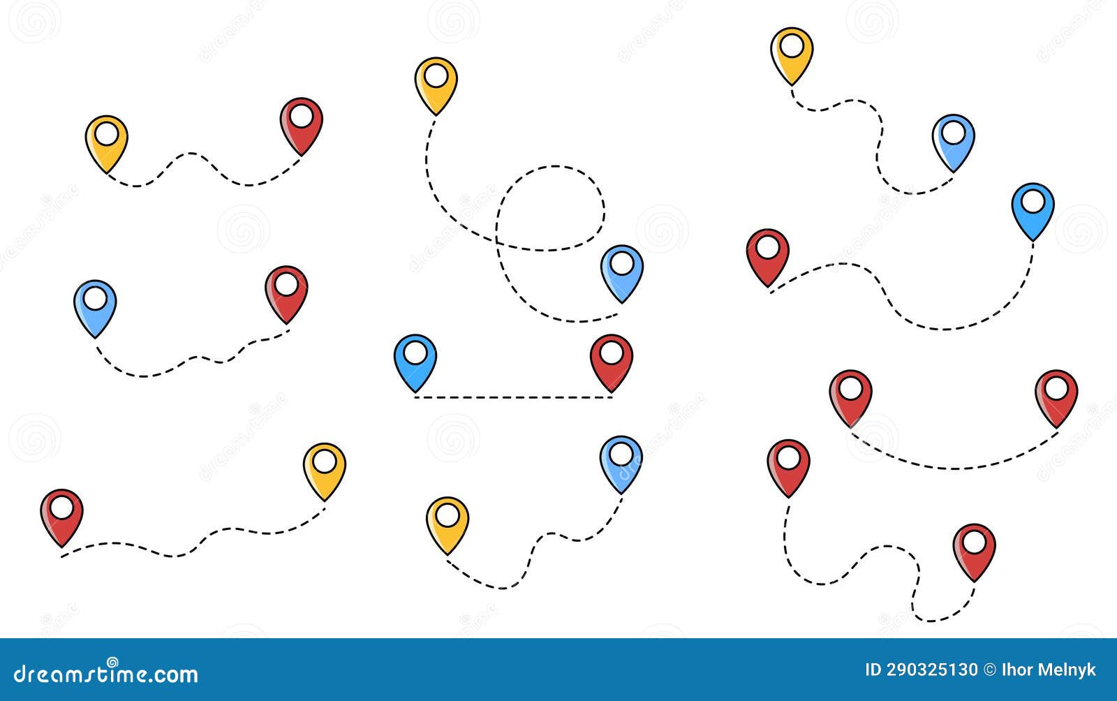 Location pointers path stock illustration. Illustration of background ...