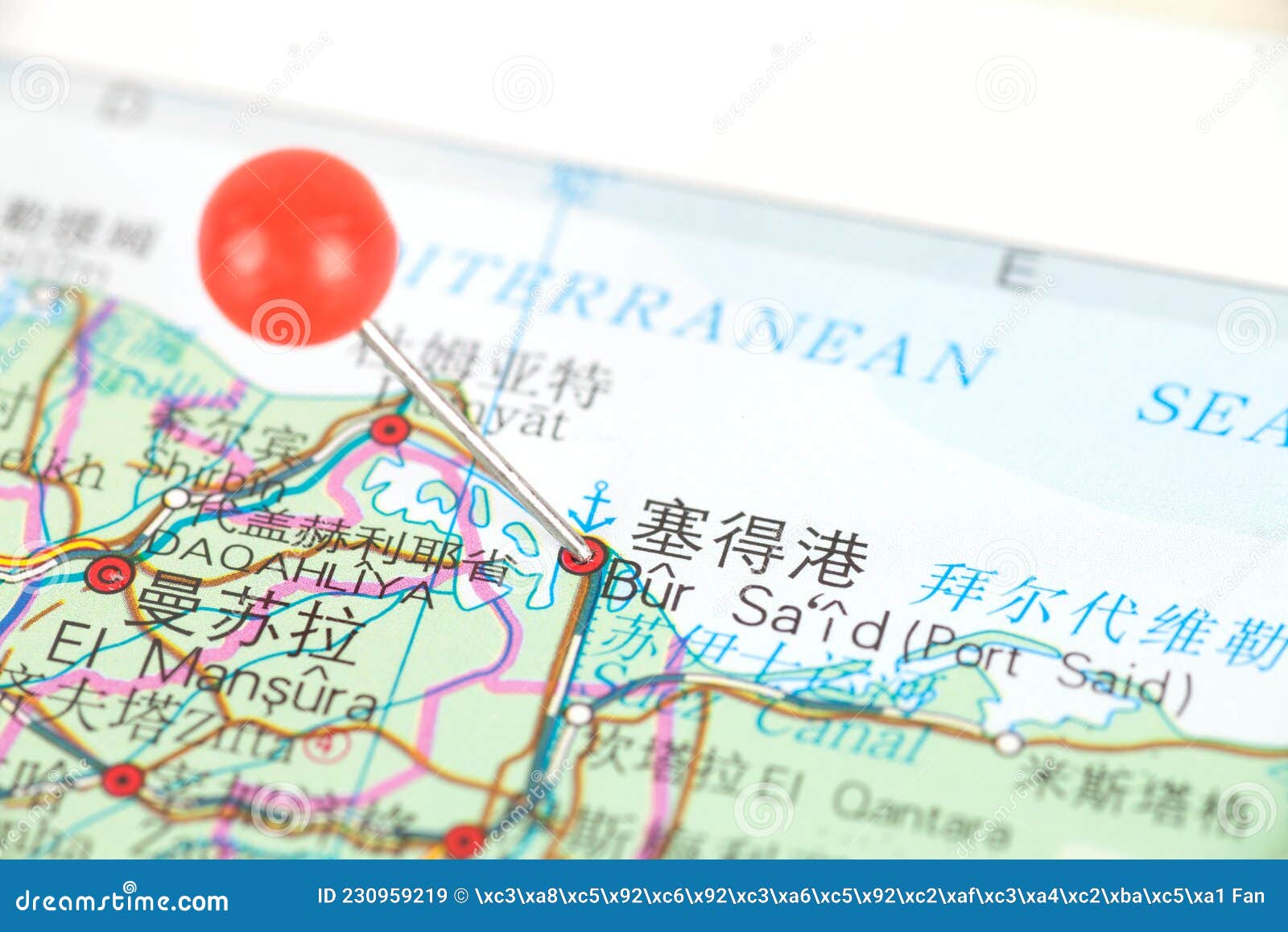 The Location of Port Said in Egypt on the Map Editorial Stock Image ...