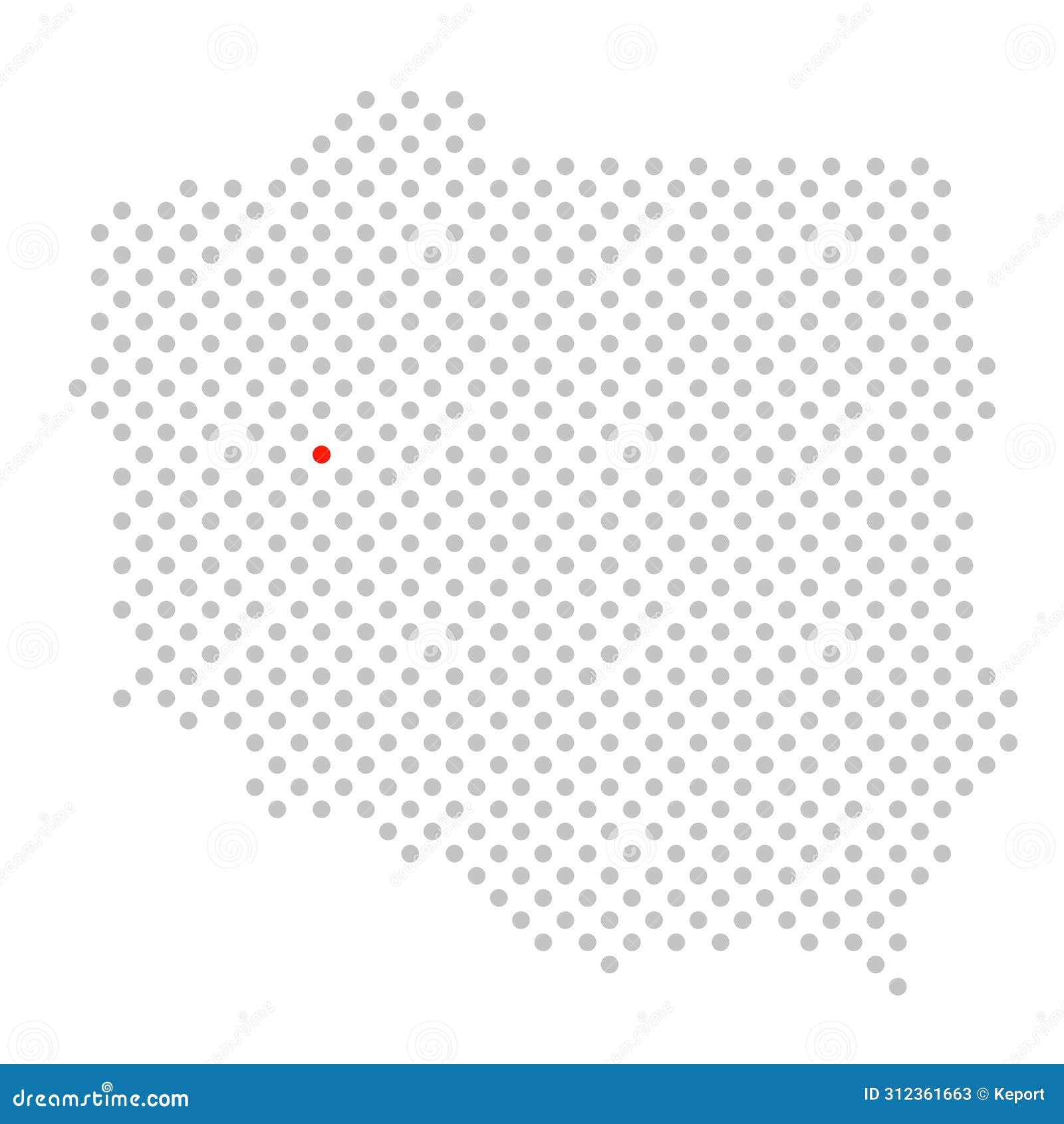Location of Poznan in Poland: Map of with Dots Stock Illustration ...