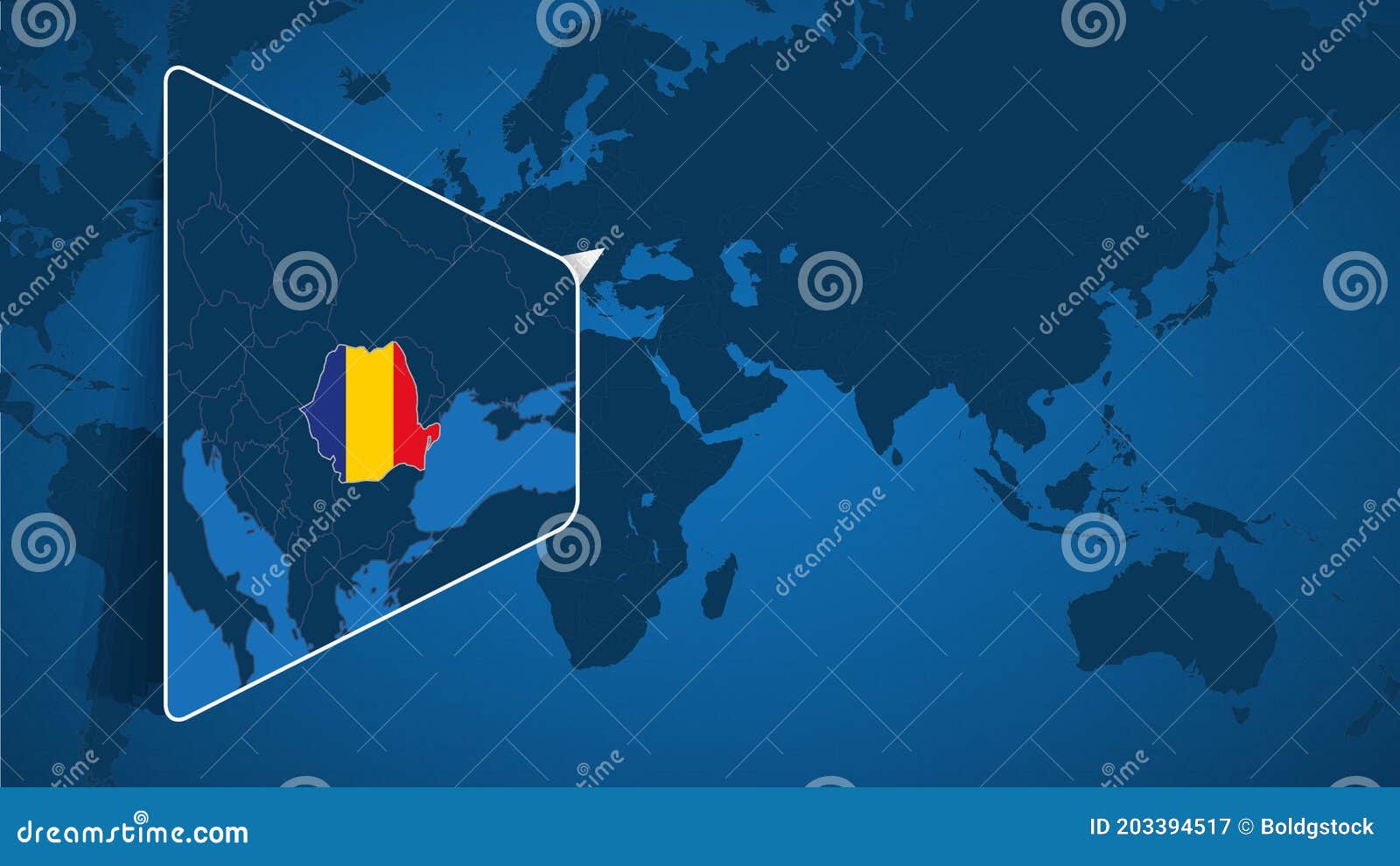 Location of Romania on the World Map with Enlarged Map of Romania with ...